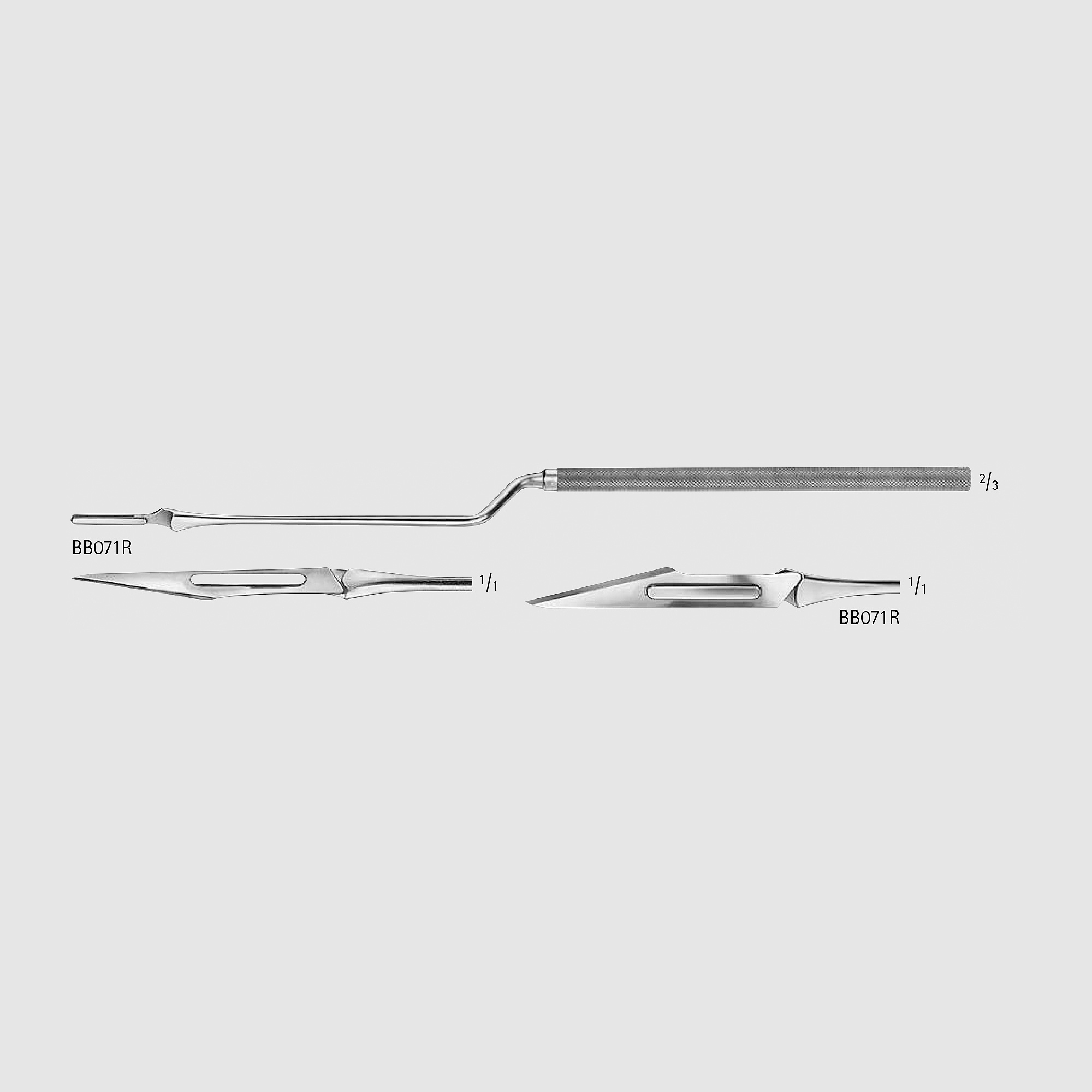 Transsphenoidal Scalpel Handle, Bayonet, F/ Vertical and Lateral Blade ...