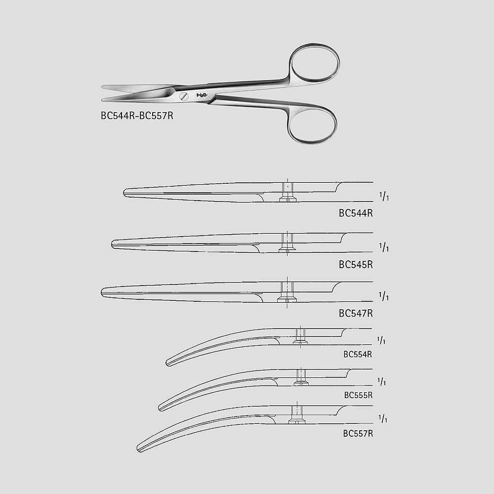 MAYO Dissecting Scissors, Beveled Blade – Dr. Simon
