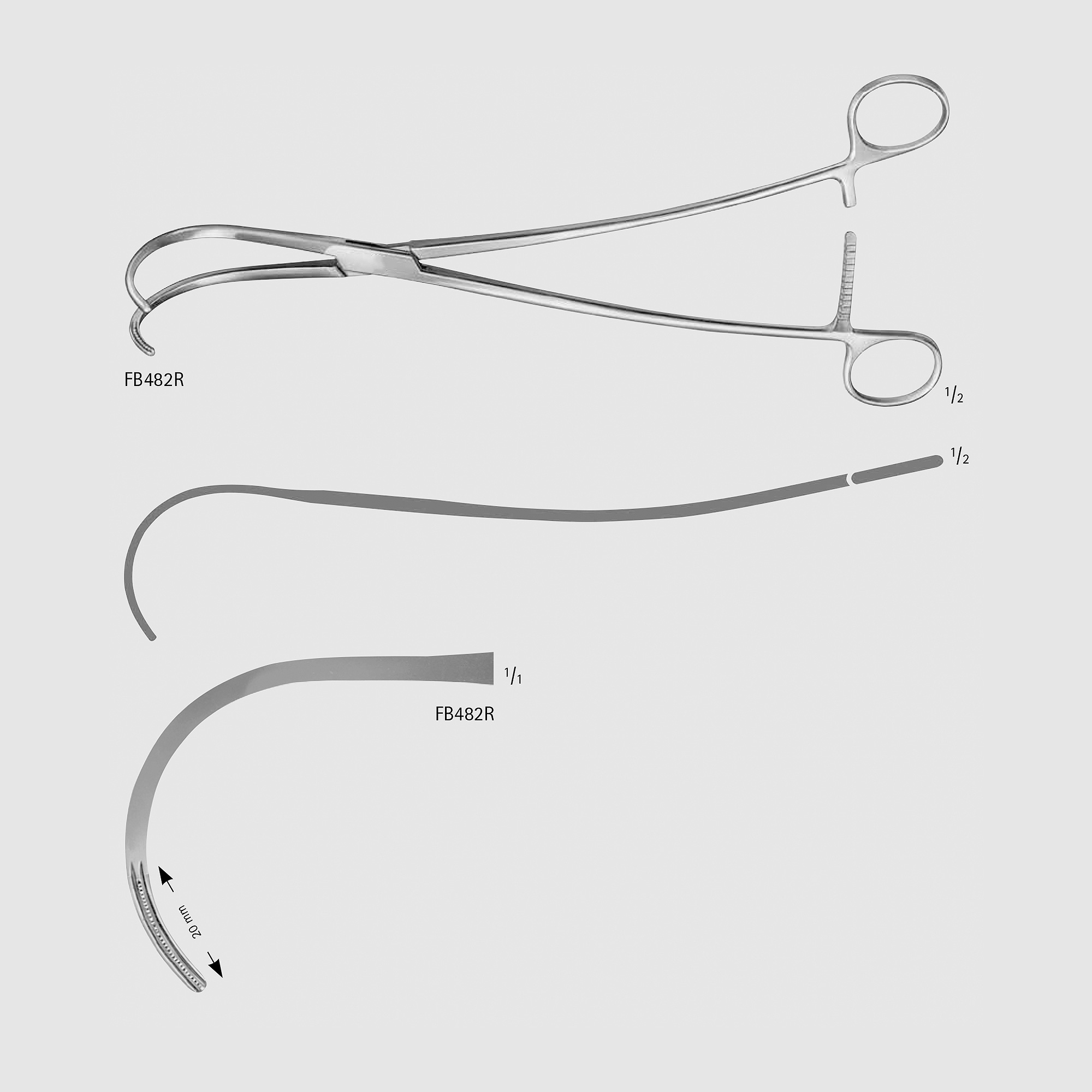 DEBAKEY-SEMB Atraumatic Aortic Aneurysm Clamp, Curved – Dr. Simon