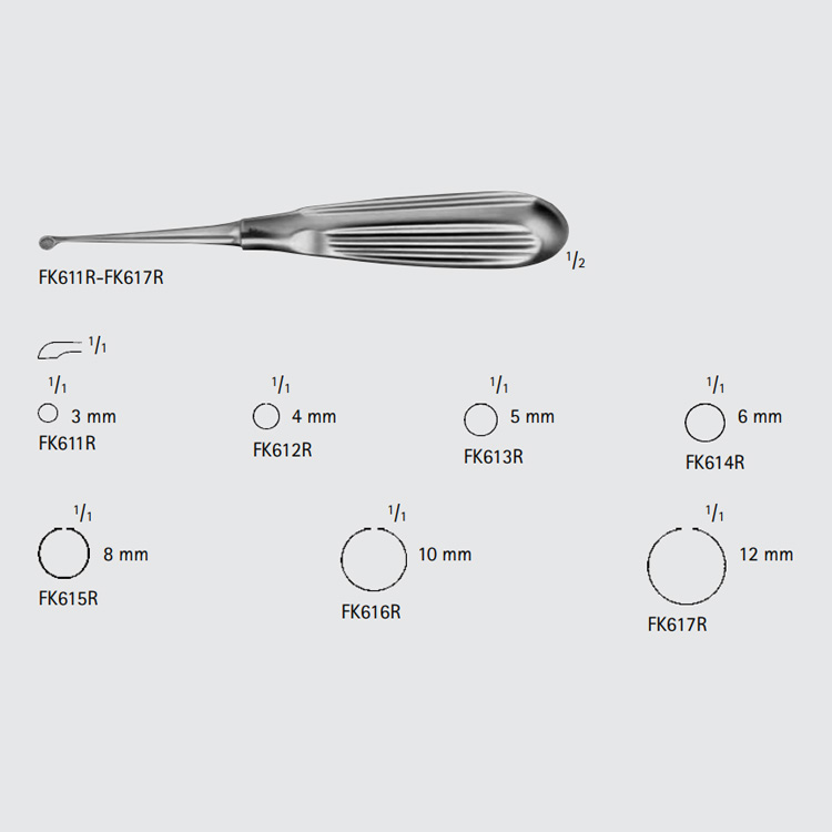 BRUNS Curette, Round – Dr. Simon